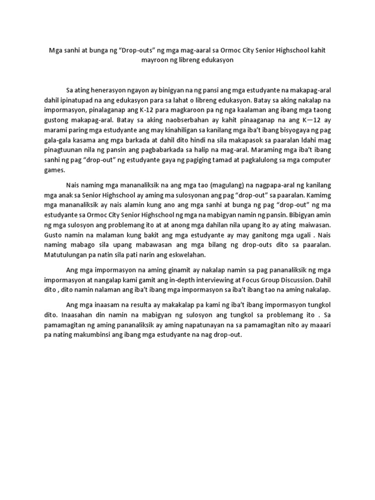 Pagbasa Research | PDF