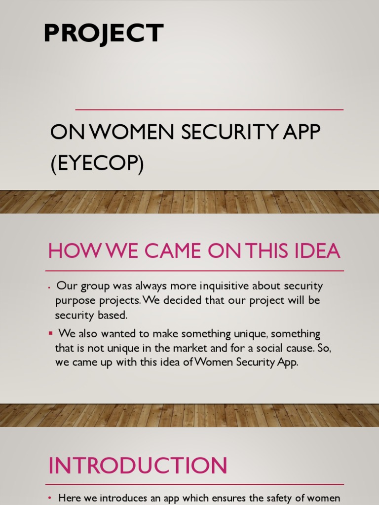 Project: On Women Security App (Eyecop) | PDF | Mobile App | Android ...