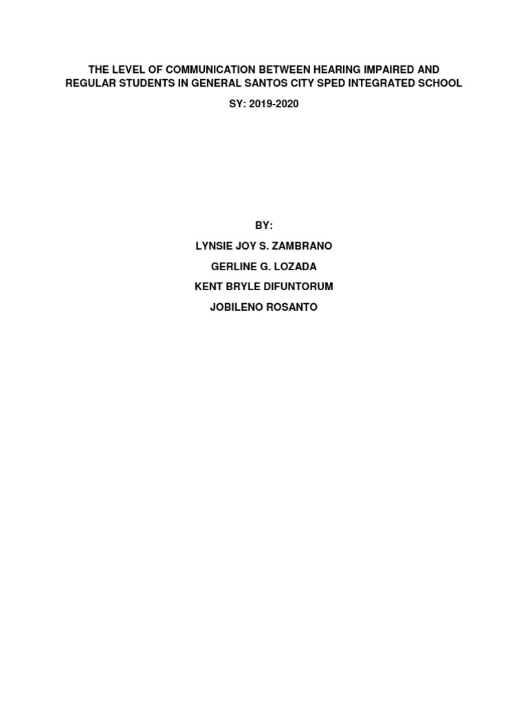 PR2 - Group 1 | PDF | Hearing Loss | Behavioural Sciences