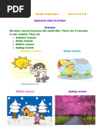EVS Worksheet - Class I (Lesson 4: Clothes) | PDF | Clothing | Nature