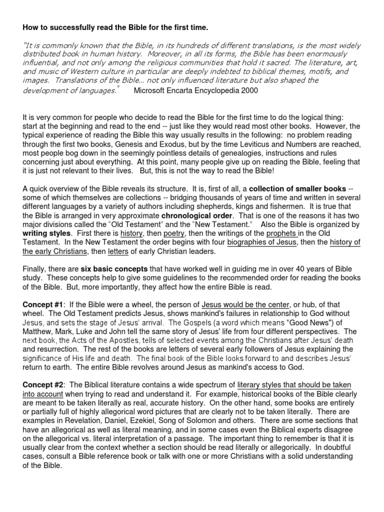 Bible - How - To - Read - For - First - Time PDF | PDF