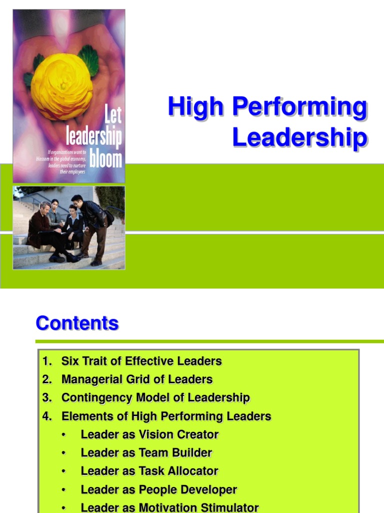 High Performing Leadership | PDF | Goal | Leadership