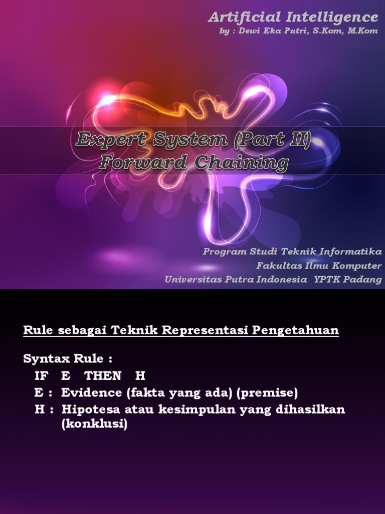 10.expert System (Part 2) - Forward Chaining-1 | PDF