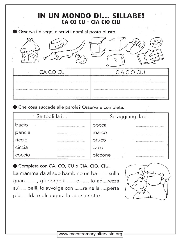 Scheda CA Co Cu CIA Cio Ciu | PDF