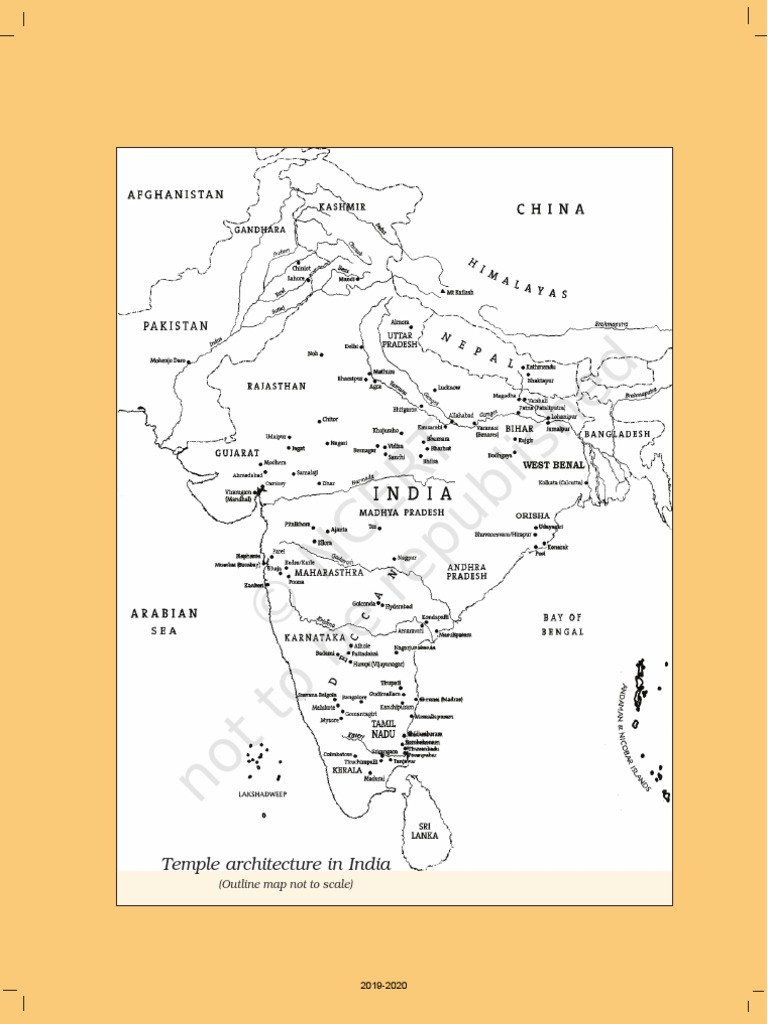 Temple Architecture in India: (Outline Map Not To Scale) | PDF ...