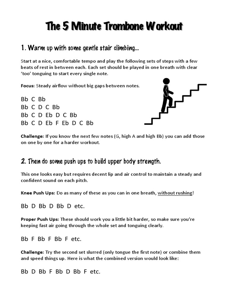 5 Minute Trombone Workout | PDF