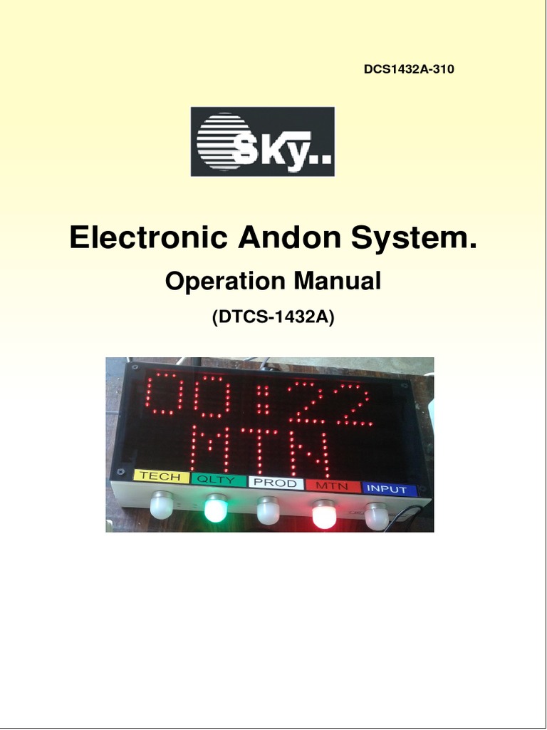 1.andon Operation Manual | PDF | Microcontroller | Security Alarm