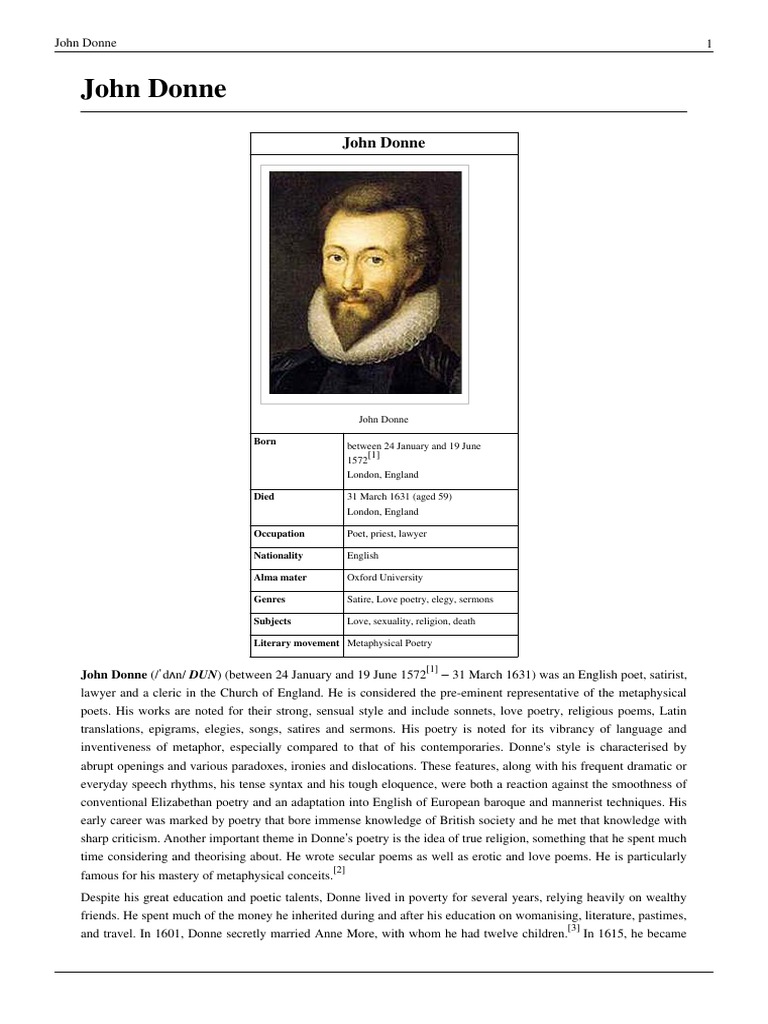 John Donne | PDF | Poetry