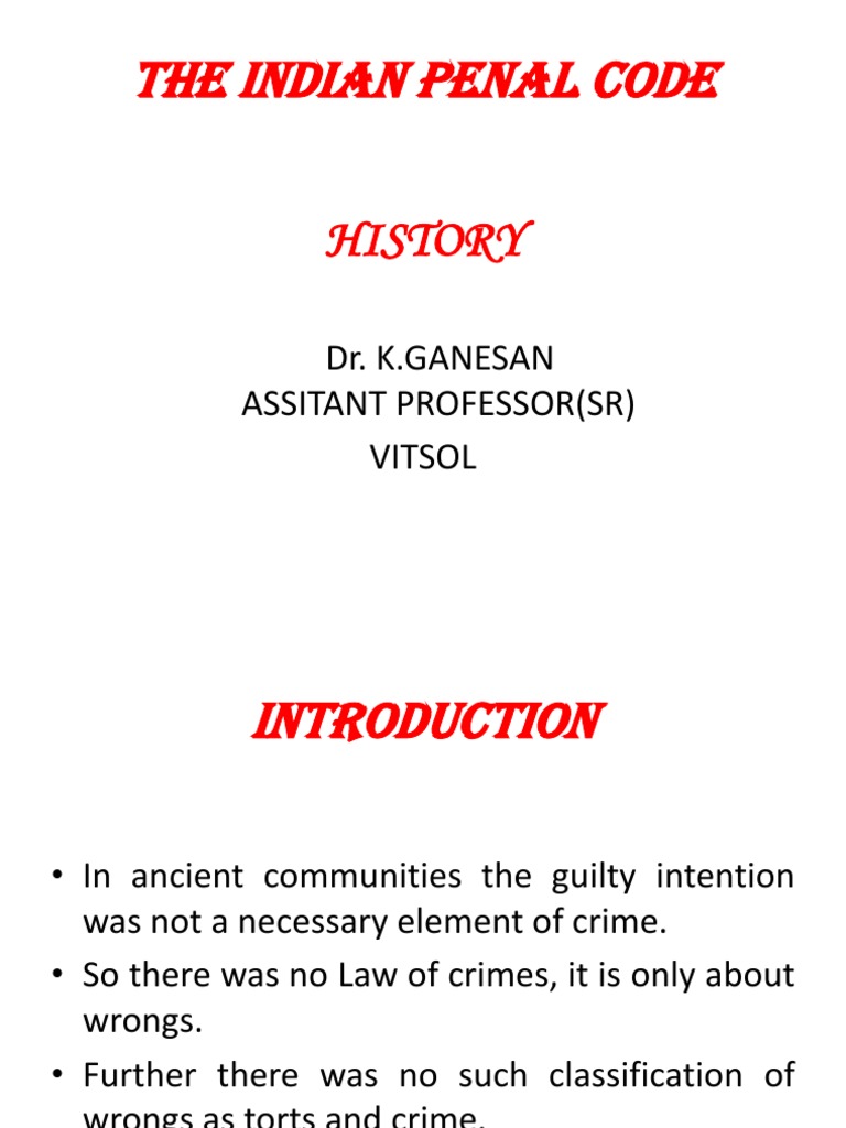 IPC History | PDF | Crime & Violence | Crime Thriller