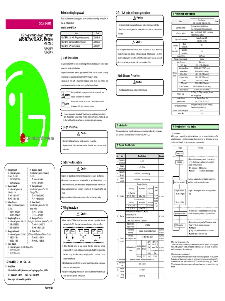 k3p 07AS Sheet | PDF | Programmable Logic Controller | Random Access Memory