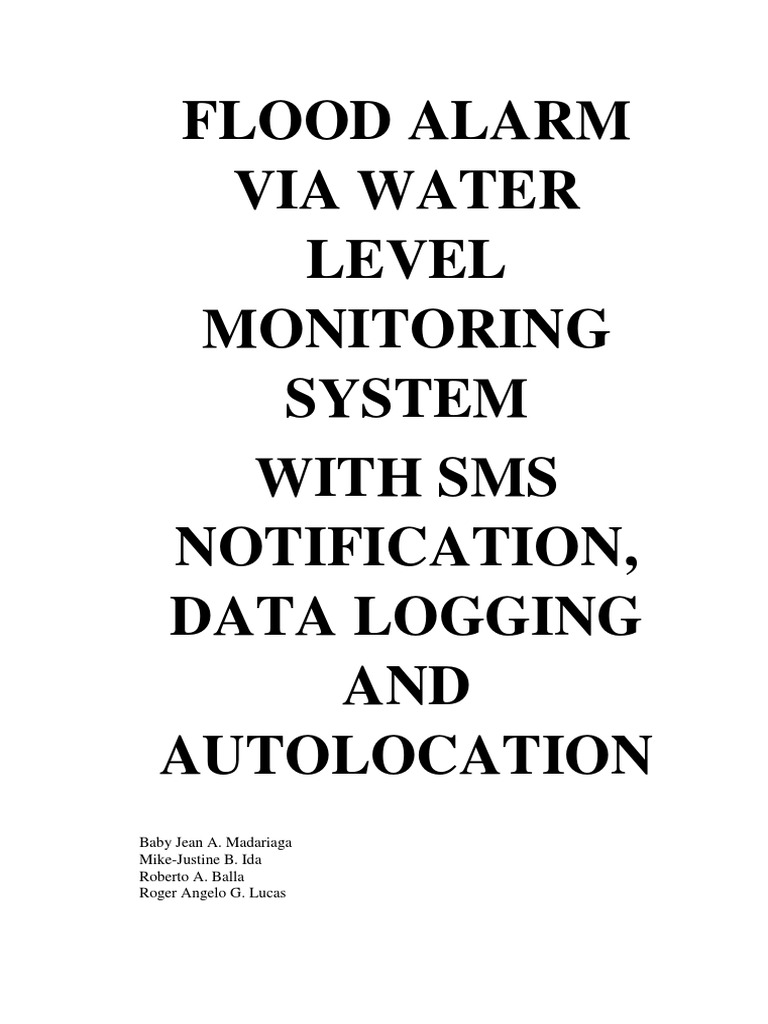 Final - Flood Alarm Via Water Level Monitoring System With Sms ...