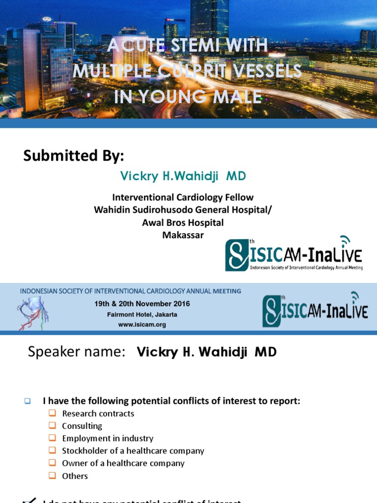 Acute STEMI With Multiple Culprit Vessels in Young Male | PDF ...