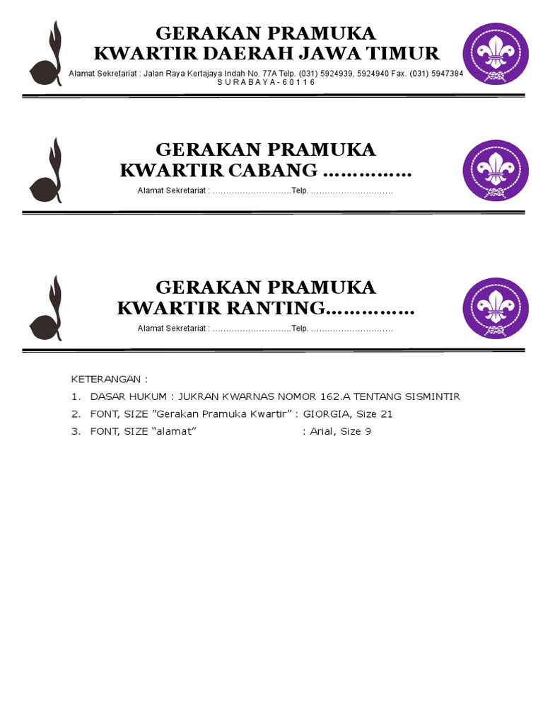 Kop Surat Pramuka | PDF