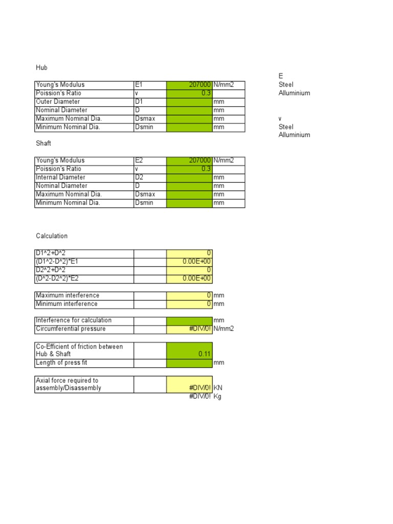 Pressing Force Calculator Updated | PDF | Gear | Manual Transmission