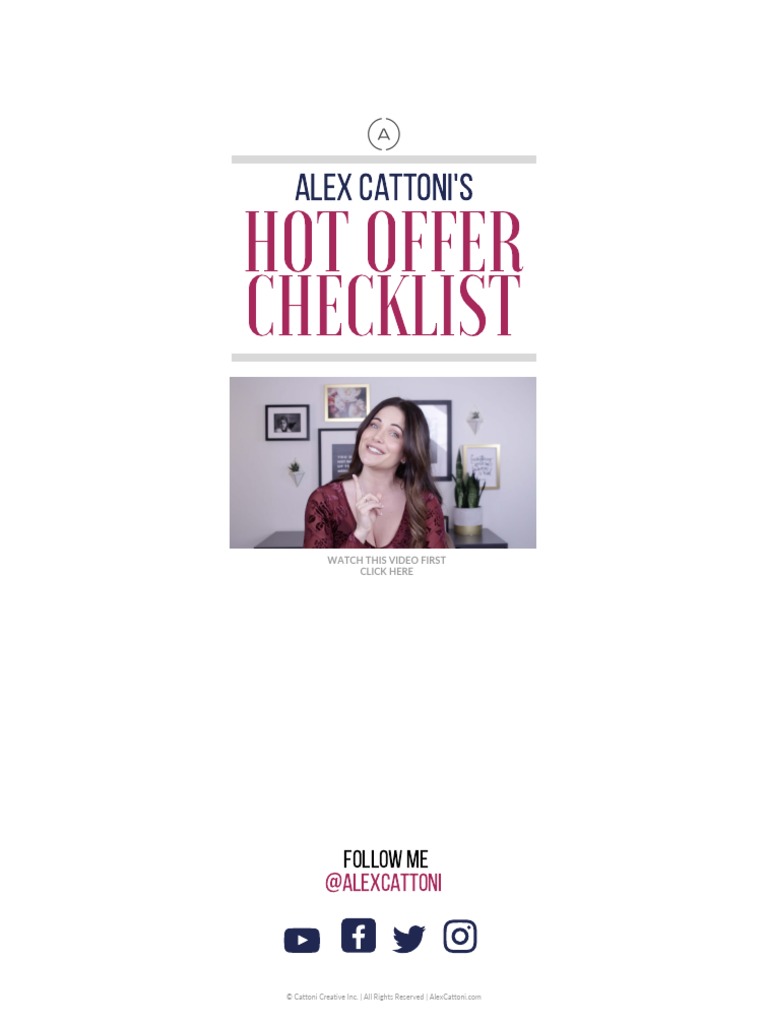 Hot Offer Checklist PDF | PDF | Prices | Marketing