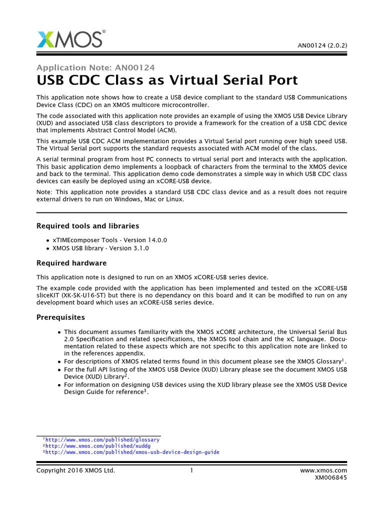 USB CDC Class As Virtual Serial Port | PDF | Usb | Application ...