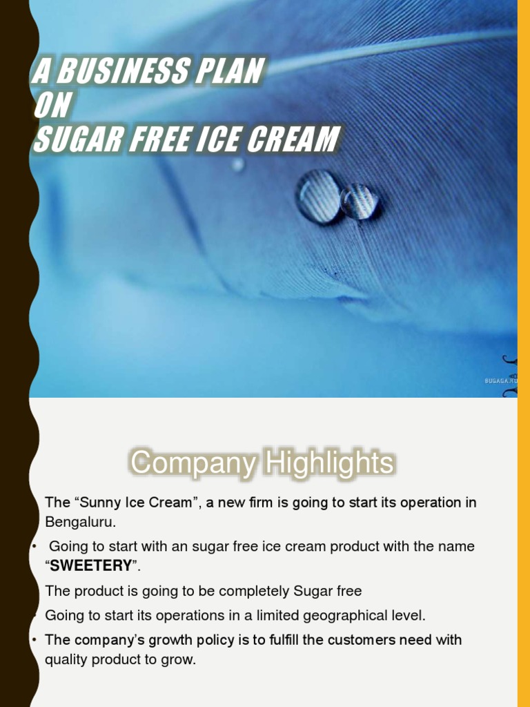 Sugar-Free Ice Cream Business Plan | PDF | Revenue | Expense