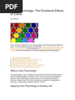 The Psychology of Colours | PDF | Color | Psychology