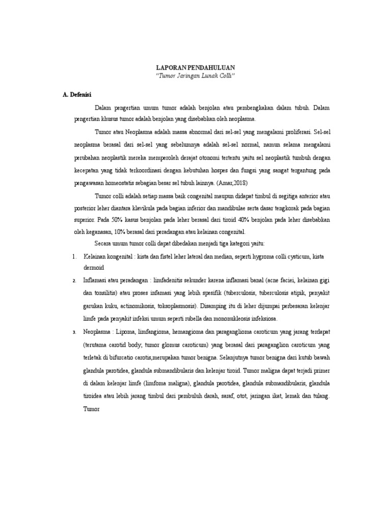 LP Tumor Colli | PDF