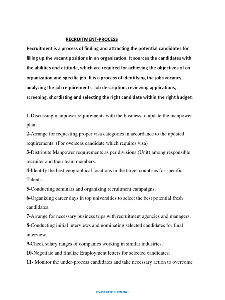 Recruitment Process | PDF | Recruitment | Human Resources