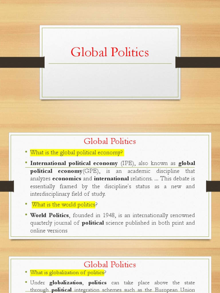 Topic 2 A Global Politics | PDF | Cosmopolitanism | Global Politics