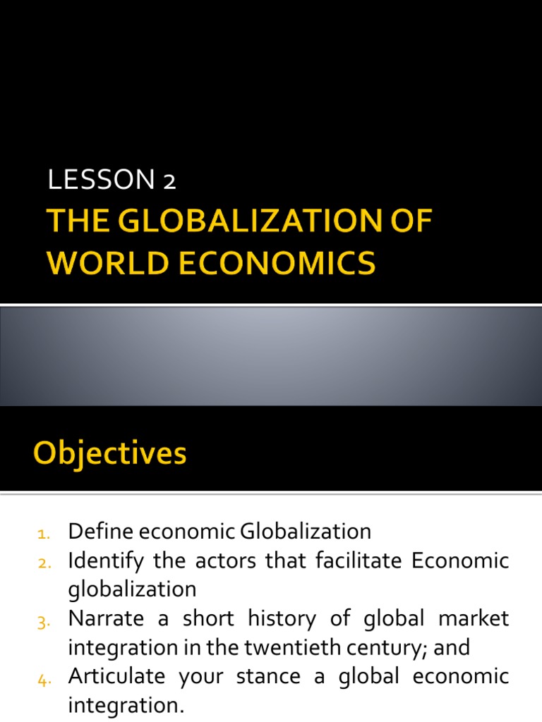 Economic Globalization: Key Actors & History | PDF | Trade | Financial ...