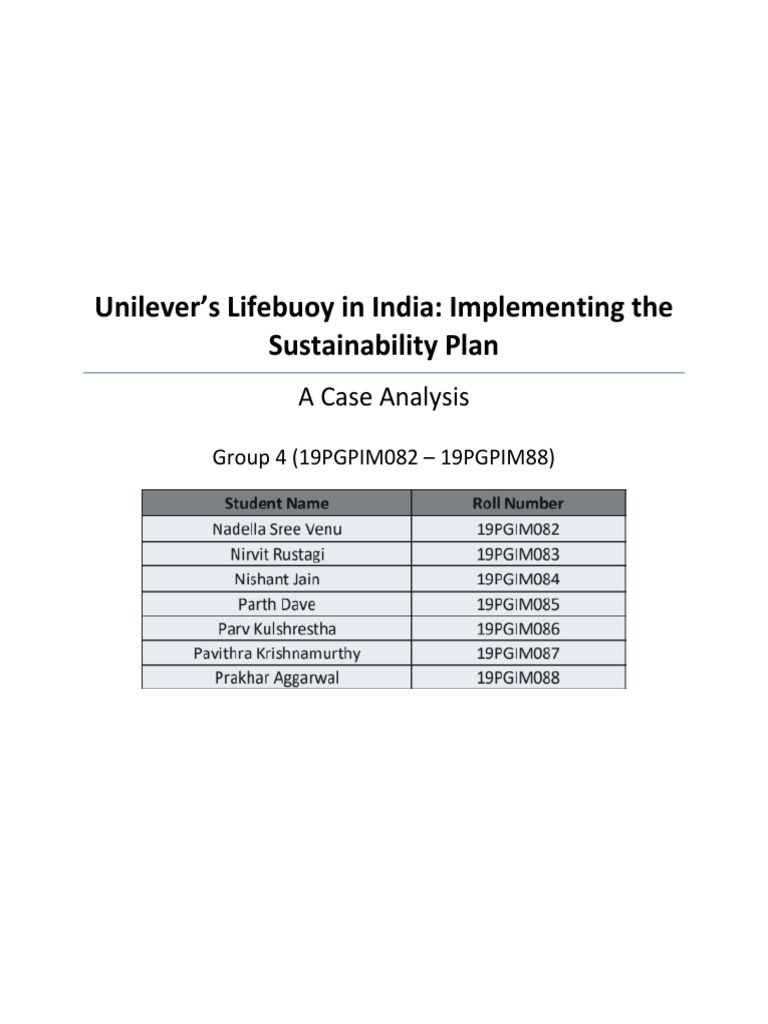 PoM Case-Study Final | PDF | Unilever | Brand