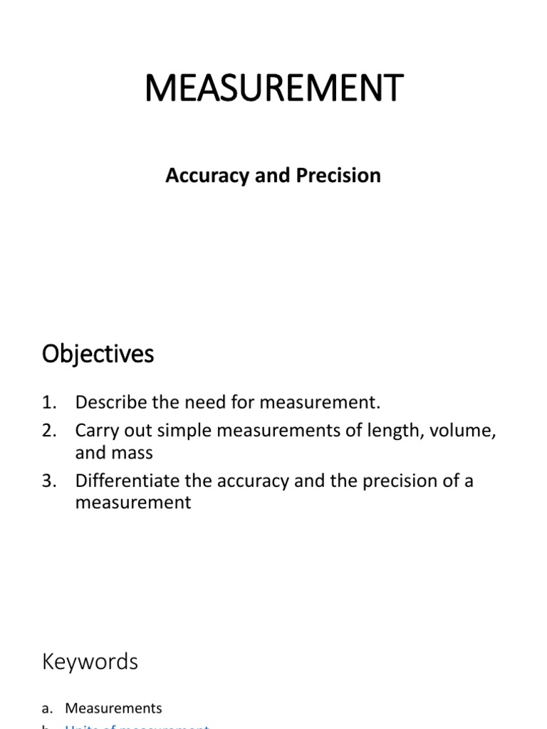 Measurement: Accuracy and Precision | PDF | Significant Figures ...