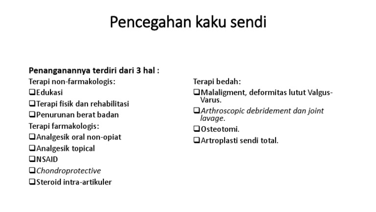 Pencegahan Kaku Sendi | PDF | Wellness