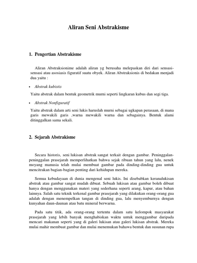 Abstrakisme | PDF | Seni
