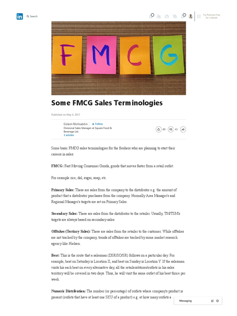 Some FMCG Sales Terminologies - LinkedIn | PDF | Discounting | Retail