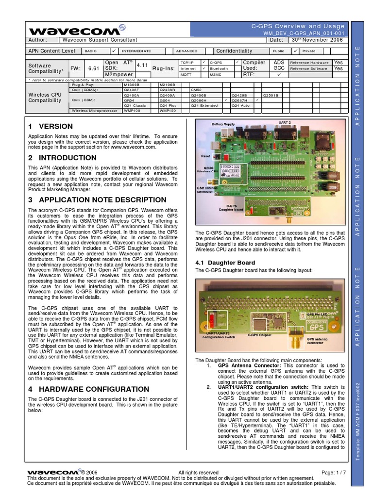 C-GPS Overview and Usage: Refer To Software Compatibility Matrix ...