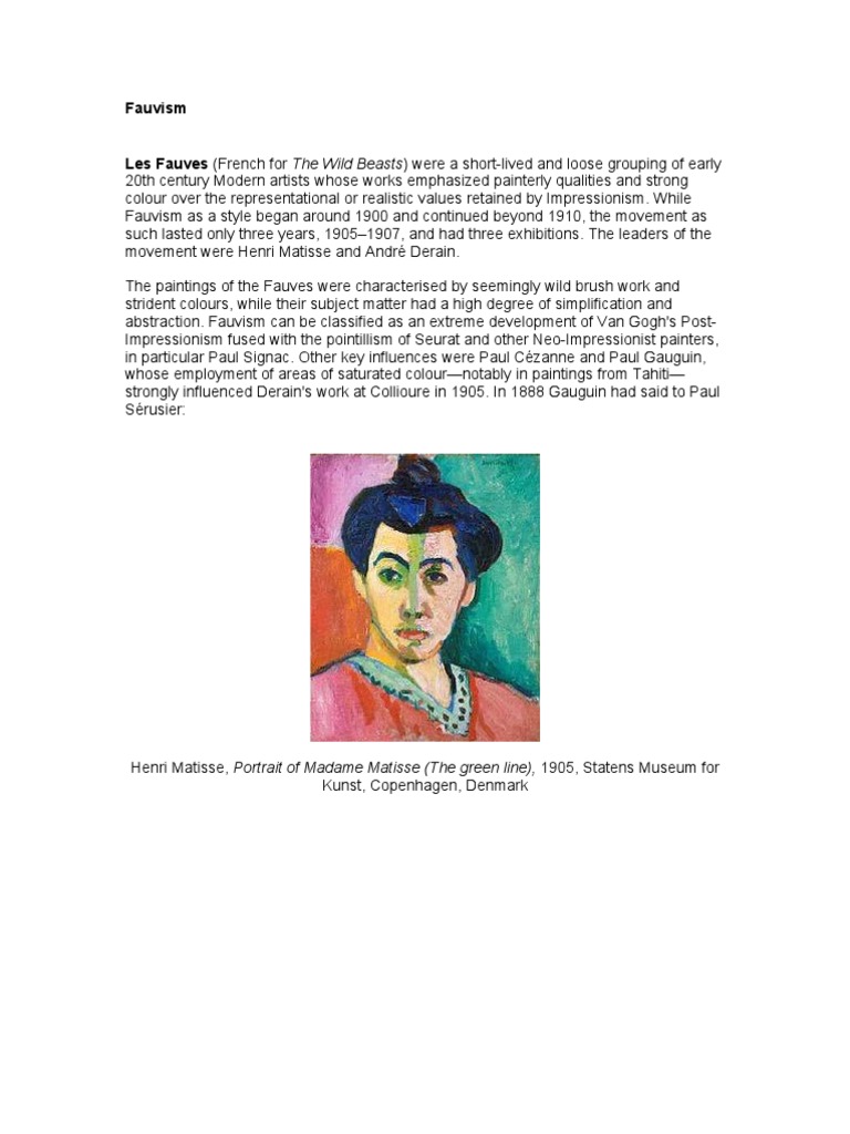 Fauvism | PDF | Cubism | Modern Art