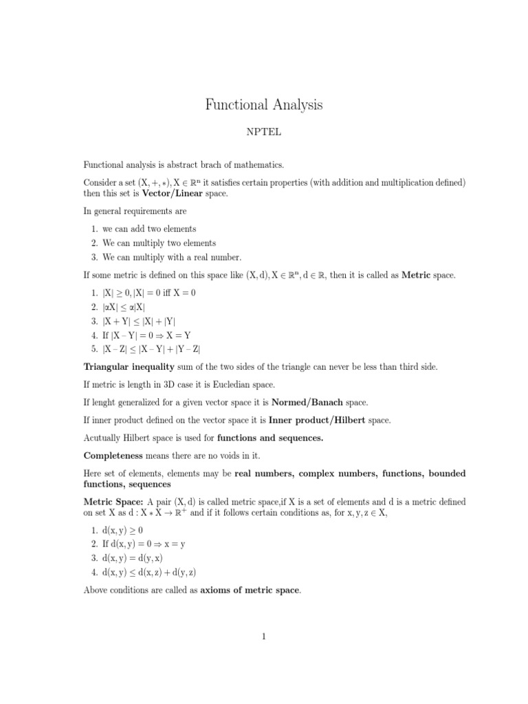 Functional Analysis | PDF | Functional Analysis | Metric Space