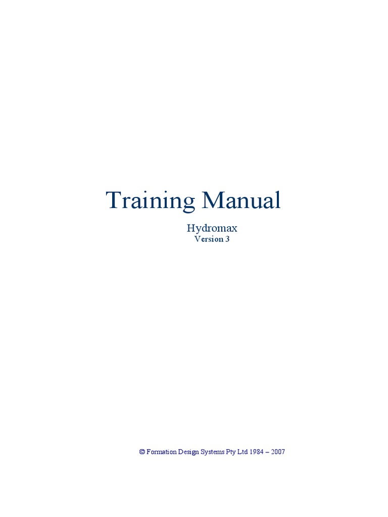 Training Manual Hydromax | PDF | Hull (Watercraft) | Buoyancy