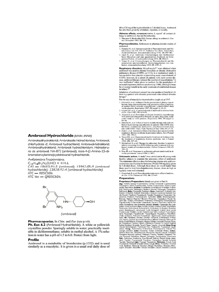 Ambroxol Martindale | PDF