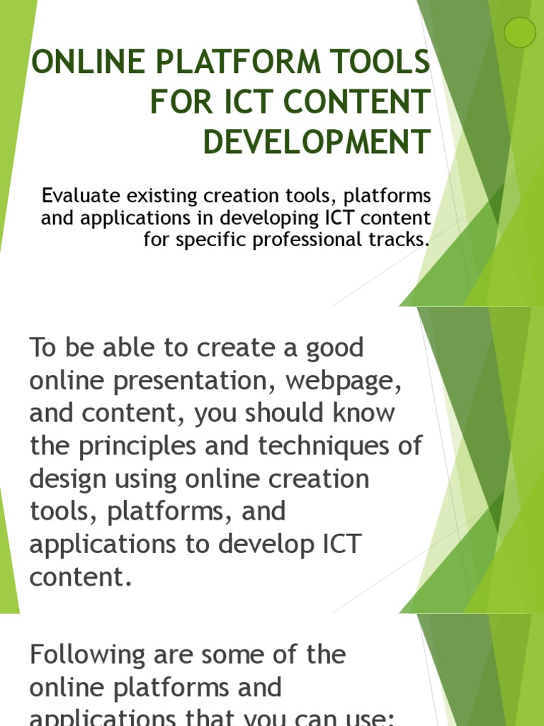 Online Platform Tools For Ict Content Development | PDF | Cloud ...