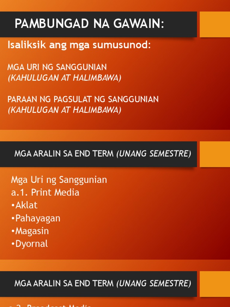 Mga Uri NG Sanggunian | PDF