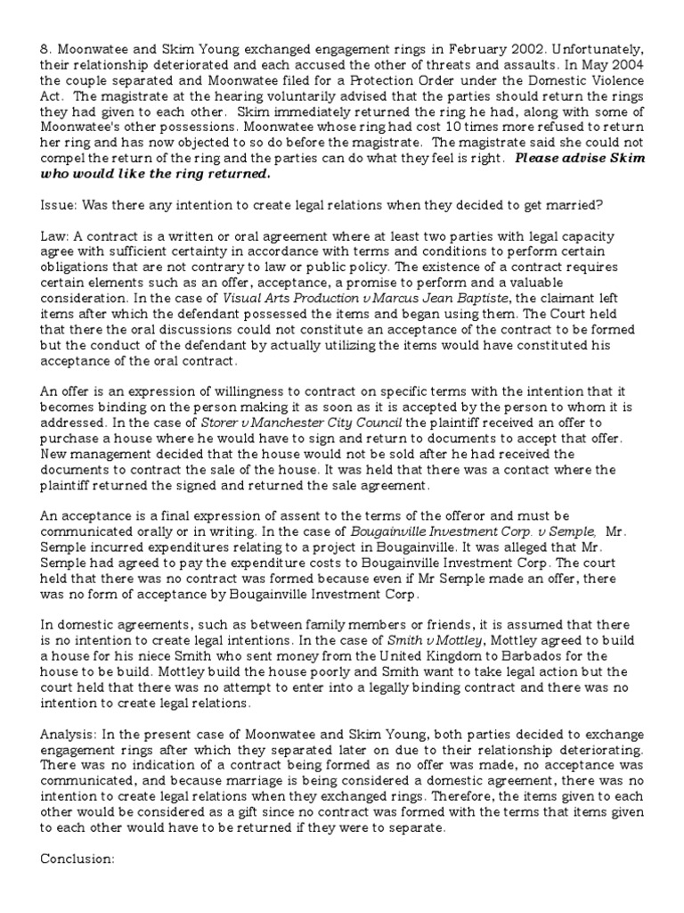 Business Law Questions | PDF | Offer And Acceptance | Duty Of Care