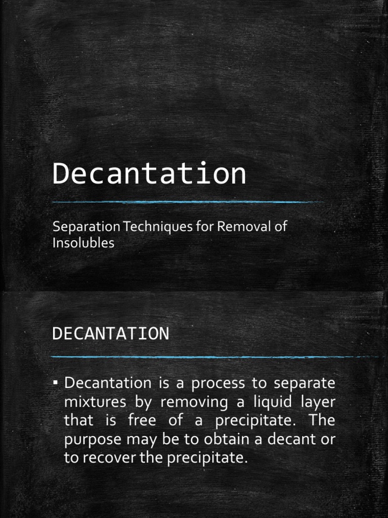 Decantation | PDF