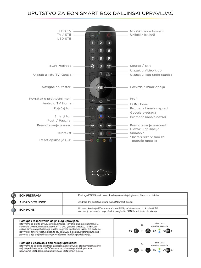 Uputstvo Za EON Smart Daljinski Upravlja PDF | PDF