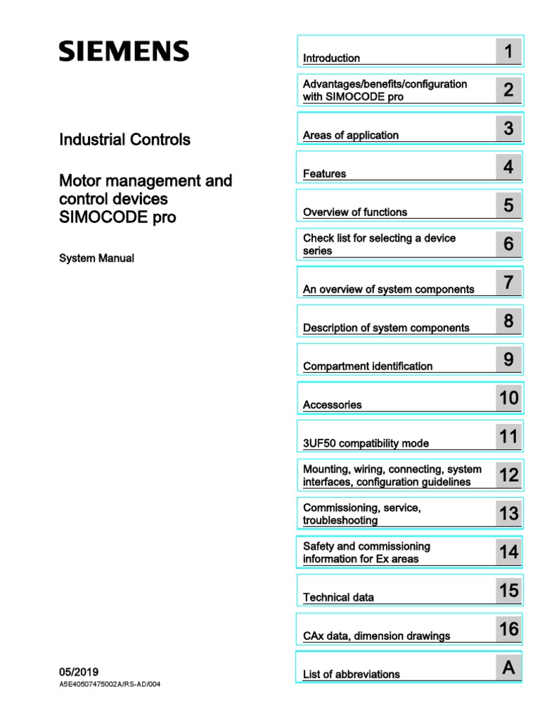 Systemhandbuch SIMOCODE Pro en-US | PDF | Electrical Engineering ...