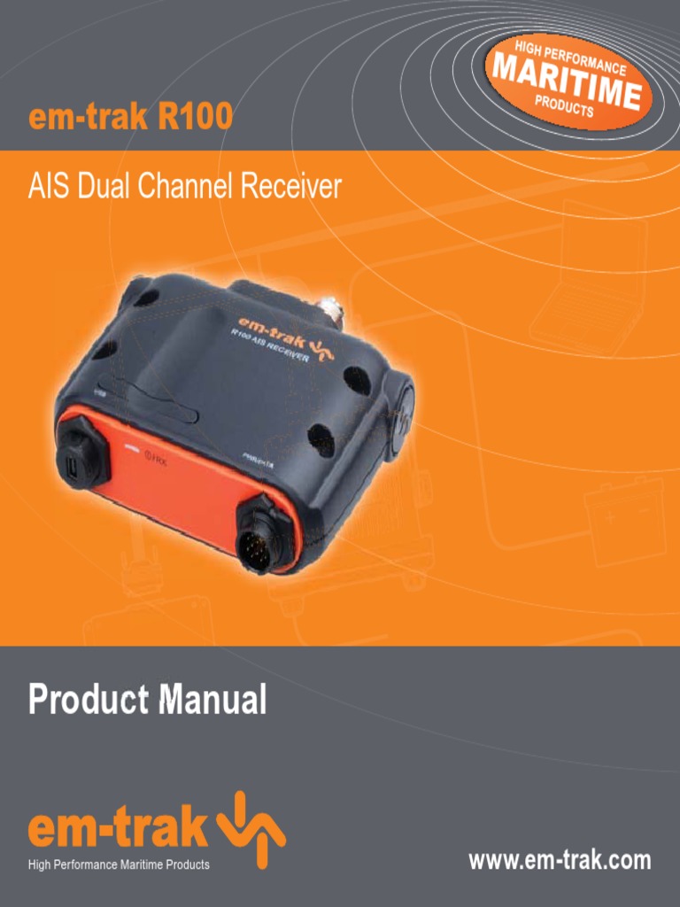 Em-Trak R100: AIS Dual Channel Receiver | PDF | Usb | Electrical Connector