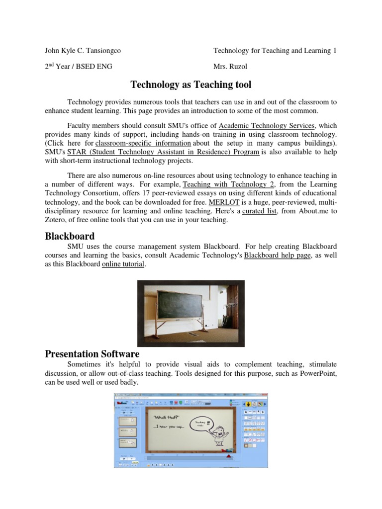 Technology As Teaching Tool | PDF | Educational Technology | Pedagogy