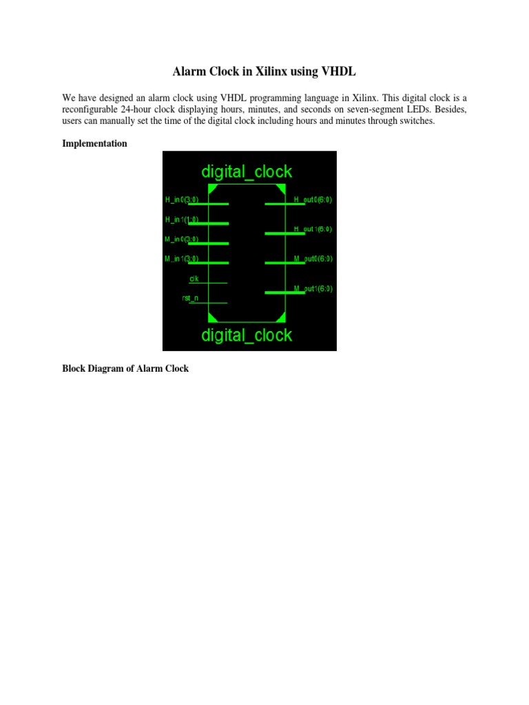 FPGA Project | PDF | Vhdl | Digital Electronics