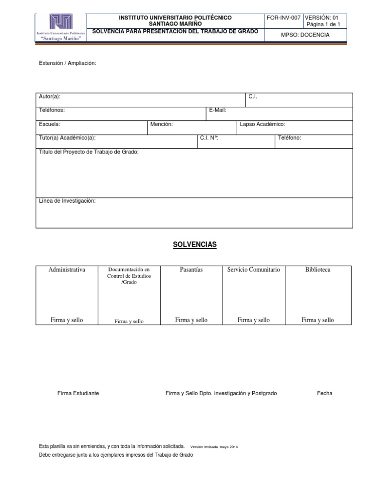 Forma 007 Inv - Solvencia Present. TG | PDF