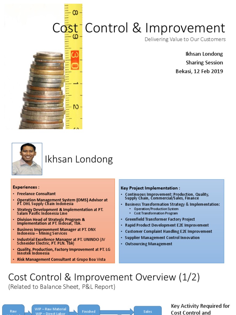 Cost Controller & Improvement | PDF | Cost Accounting | Inventory