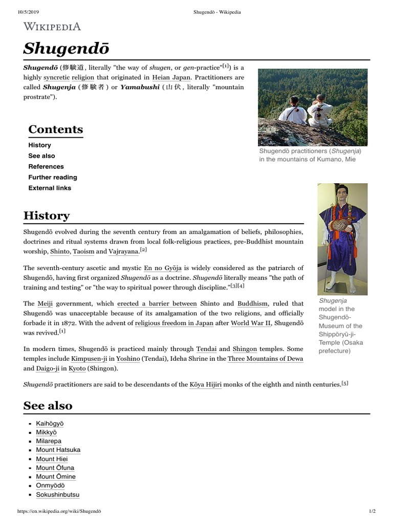 Shugendō | PDF | Mysticism | Esotericism