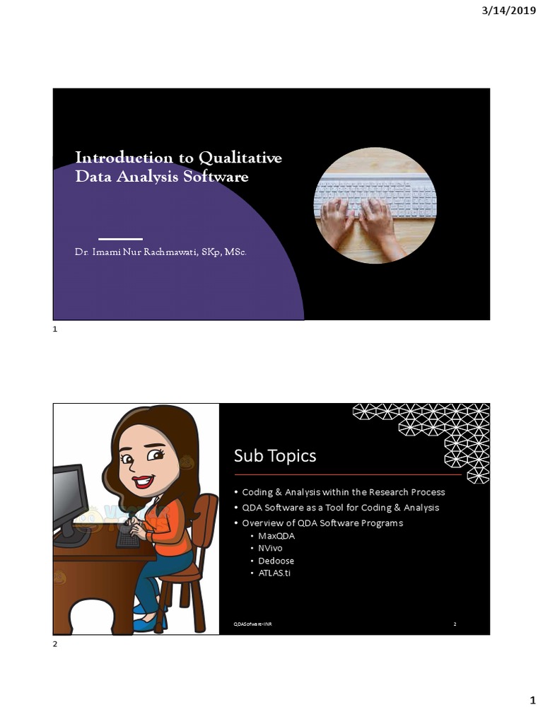 Introduction To Qualitative Data Analysis Software: Sub Topics | PDF ...