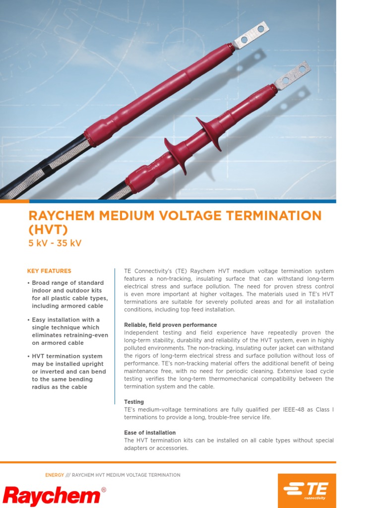 Raychem Medium Voltage Termination (HVT) : 5 KV - 35 KV | Download Free ...
